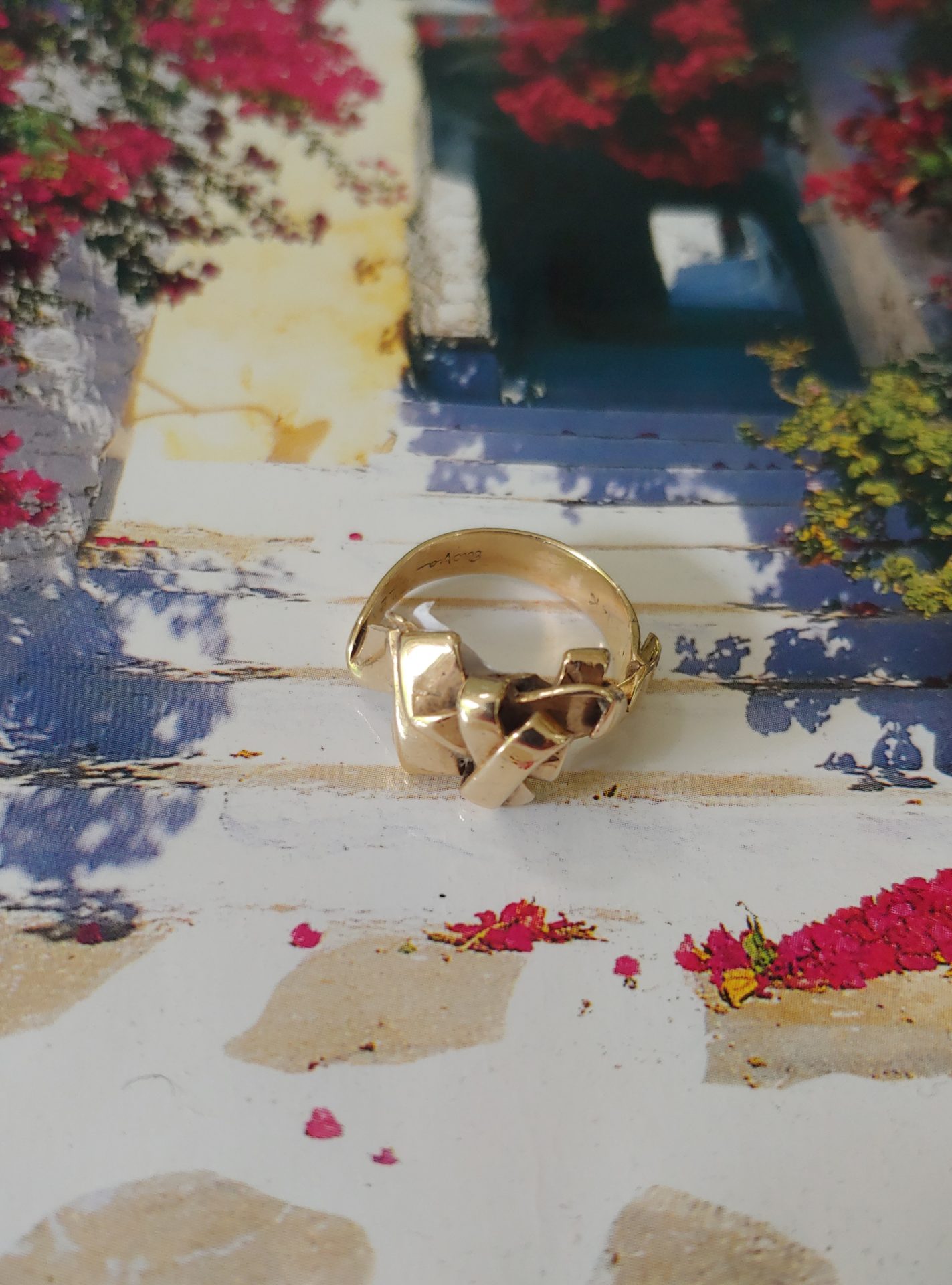 14k Folded Free Form Ring | Handmade Gold Jewelry by Eleni Prieston